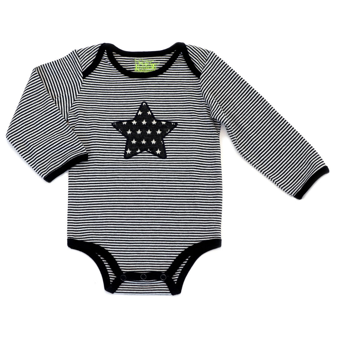 Baby Striped Bodysuit with Star – Rock-a-boy Apparel